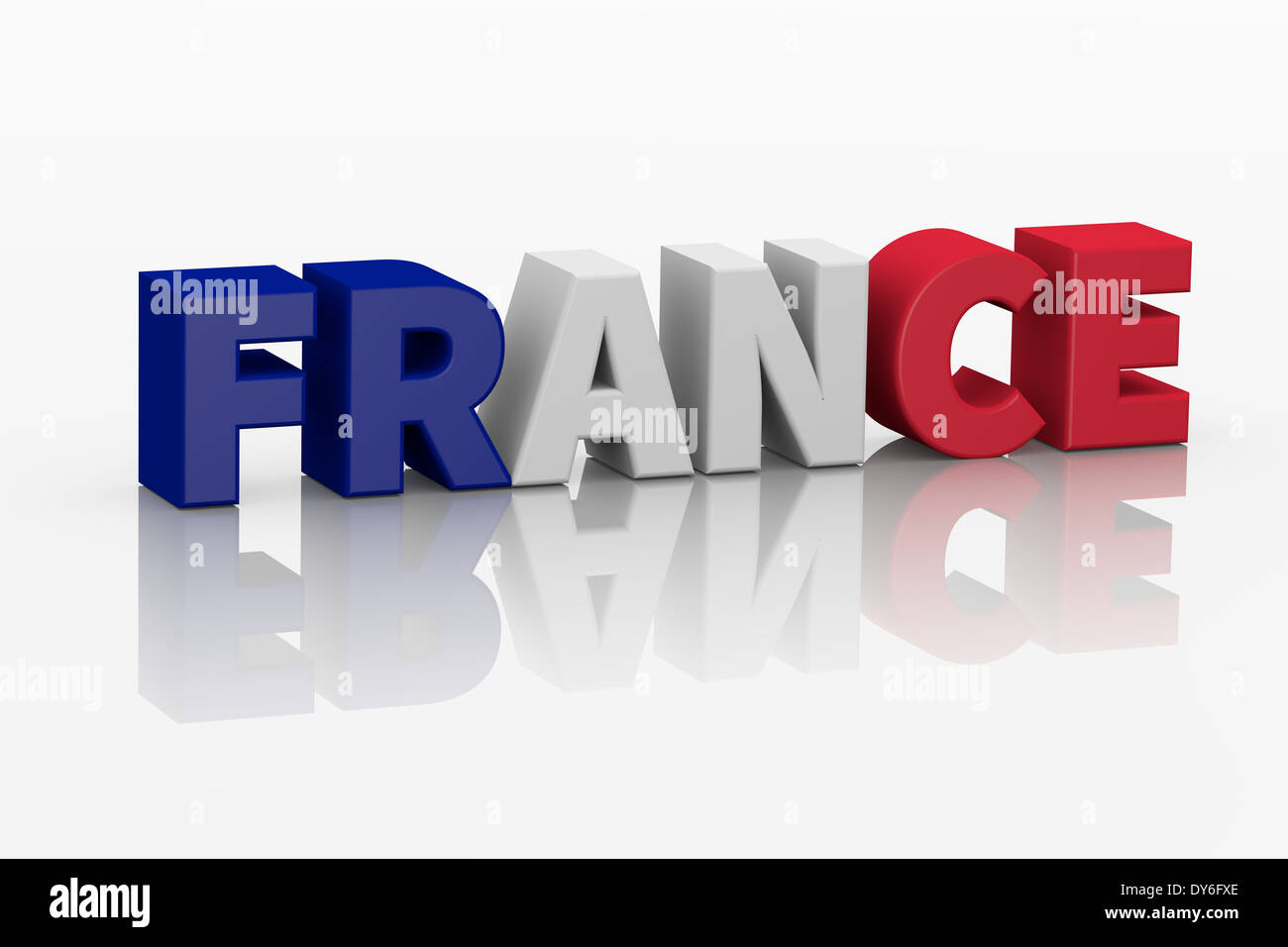 French flag word france Cut Out Stock Images & Pictures - Alamy