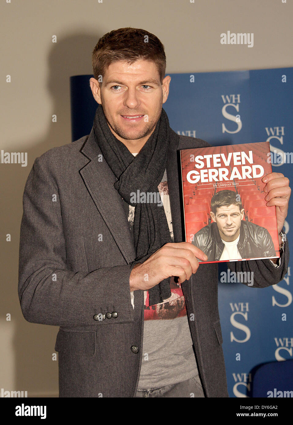 Steven Gerrard signs copies of his book My Liverpool Story at WH ...