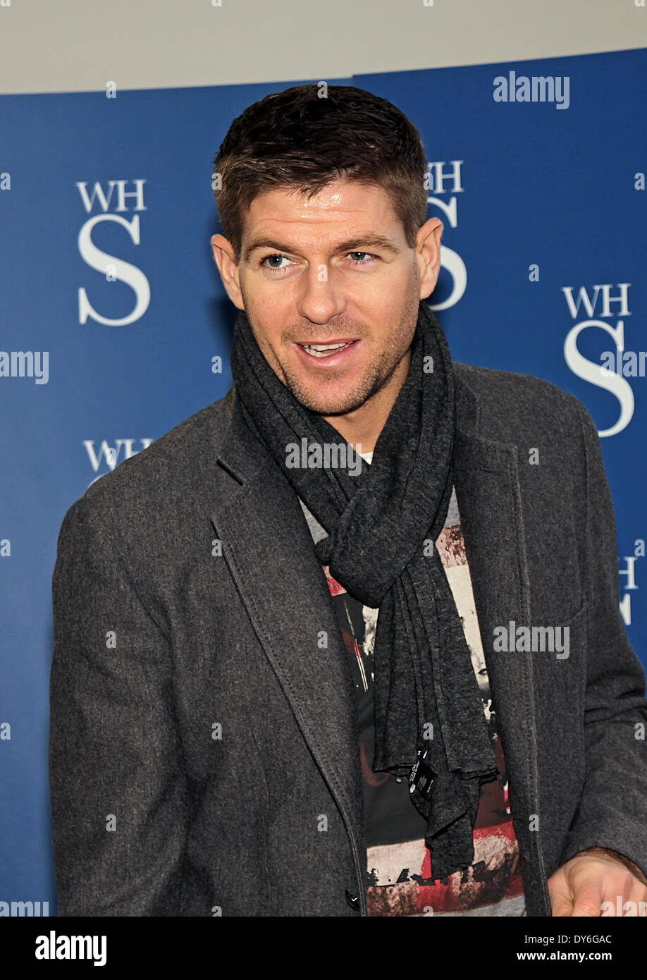 Steven Gerrard signs copies of his book My Liverpool Story at WH ...