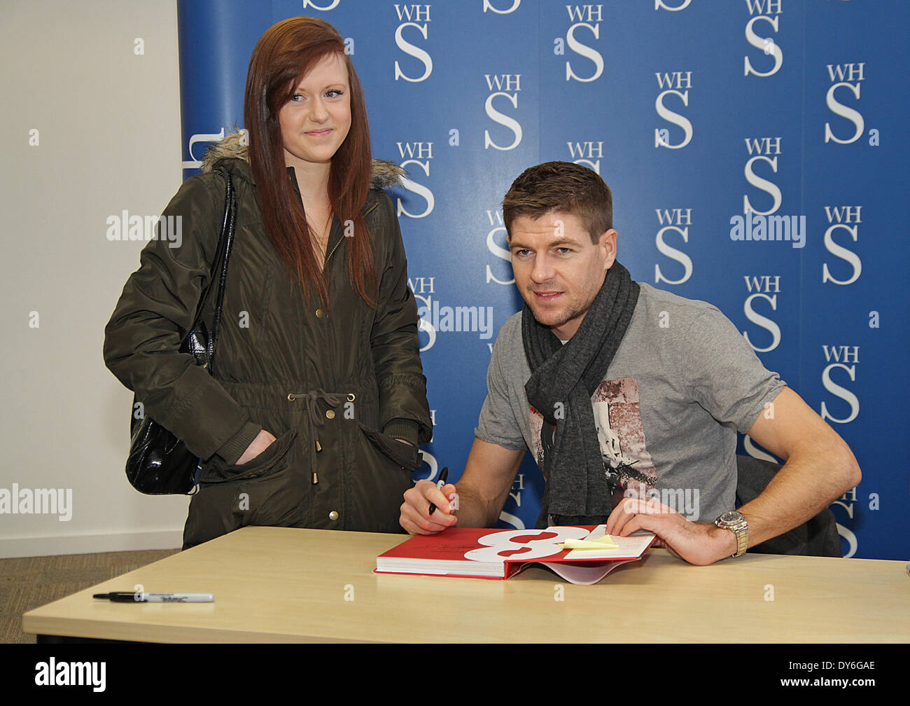 Steven Gerrard signs copies of his book My Liverpool Story at WH ...