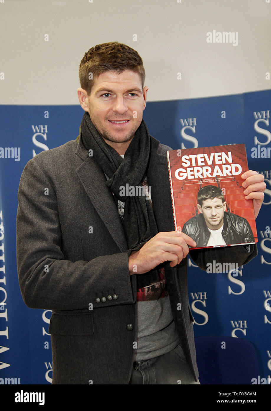 Steven Gerrard signs copies of his book My Liverpool Story at WH ...
