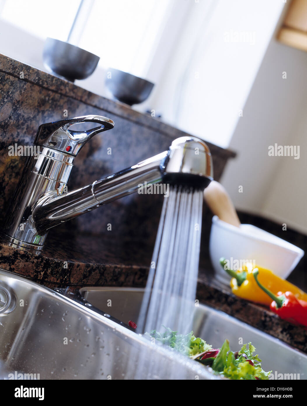 Kitchen kitchens sink sinks tap taps hi-res stock photography and ...