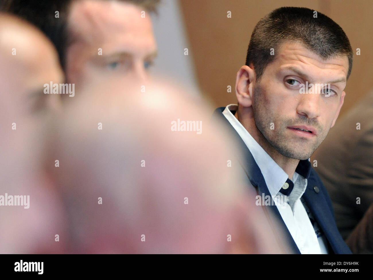 Berlin, Germany. 08th Apr, 2014. Montenegrin boxer Nikola Sjekloca ...