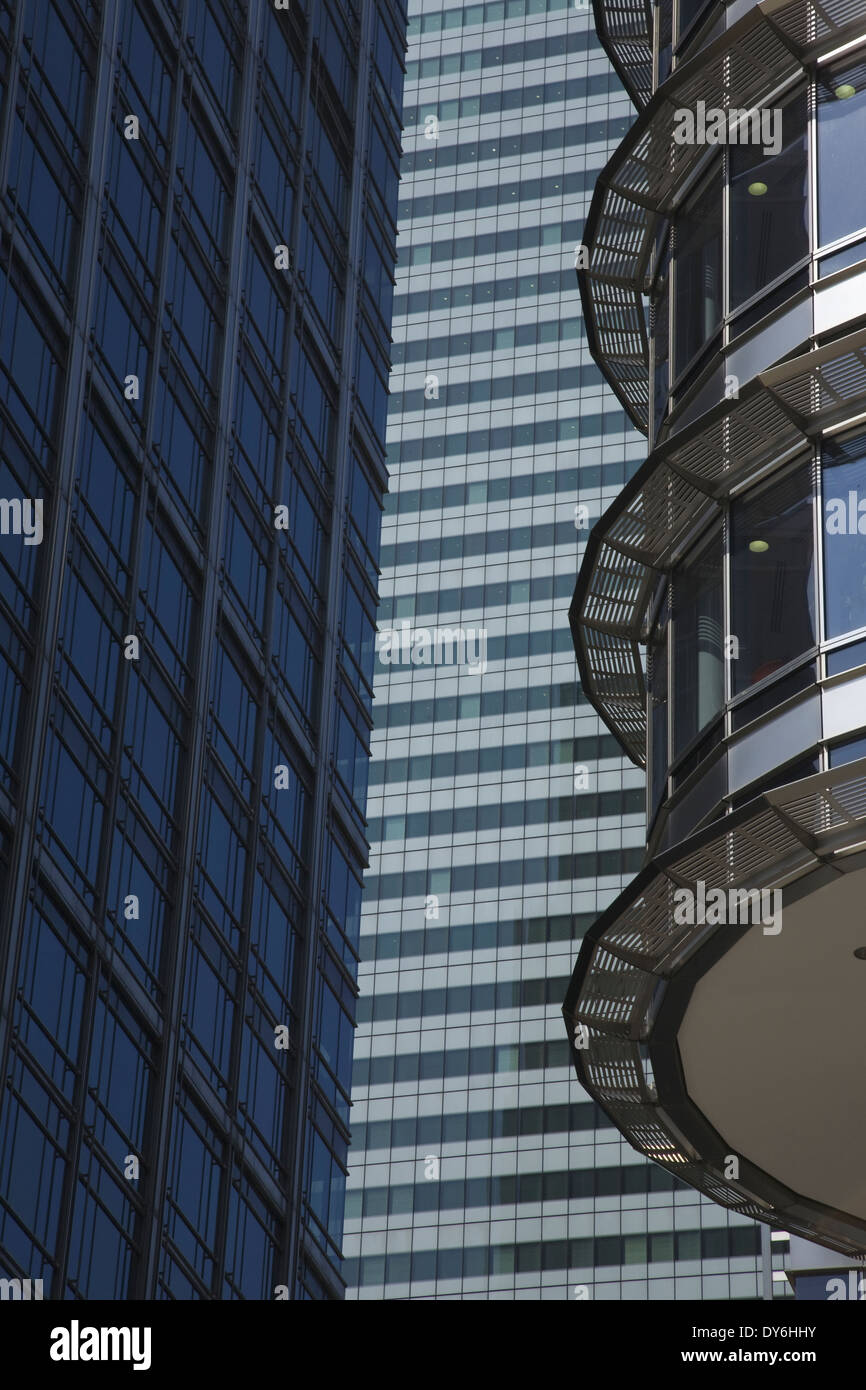 Glass high rise office buildings in Canary Wharf Stock Photo - Alamy