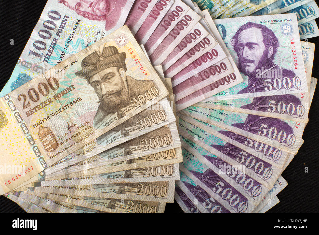 Hungarian Forints Bank Notes. Magyar Forint bills. 140569 Forints Stock ...