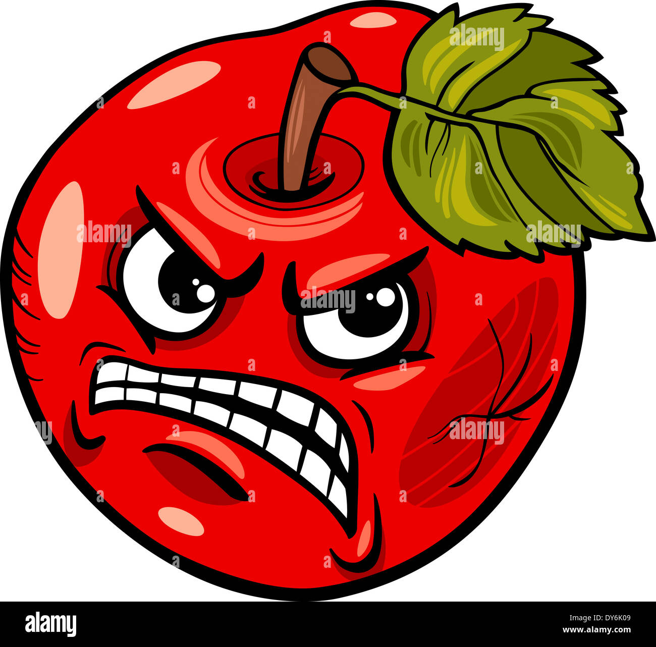 Cartoon Humor Concept Illustration of Bad Apple Saying or Proverb Stock ...