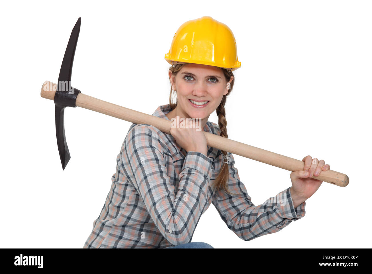 A female construction worker Stock Photo - Alamy