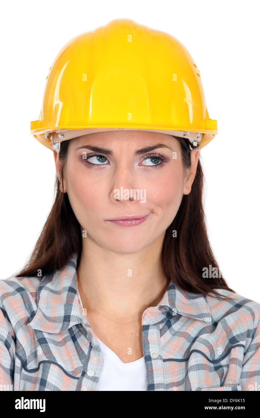 Funny woman thinking something hi-res stock photography and images - Alamy