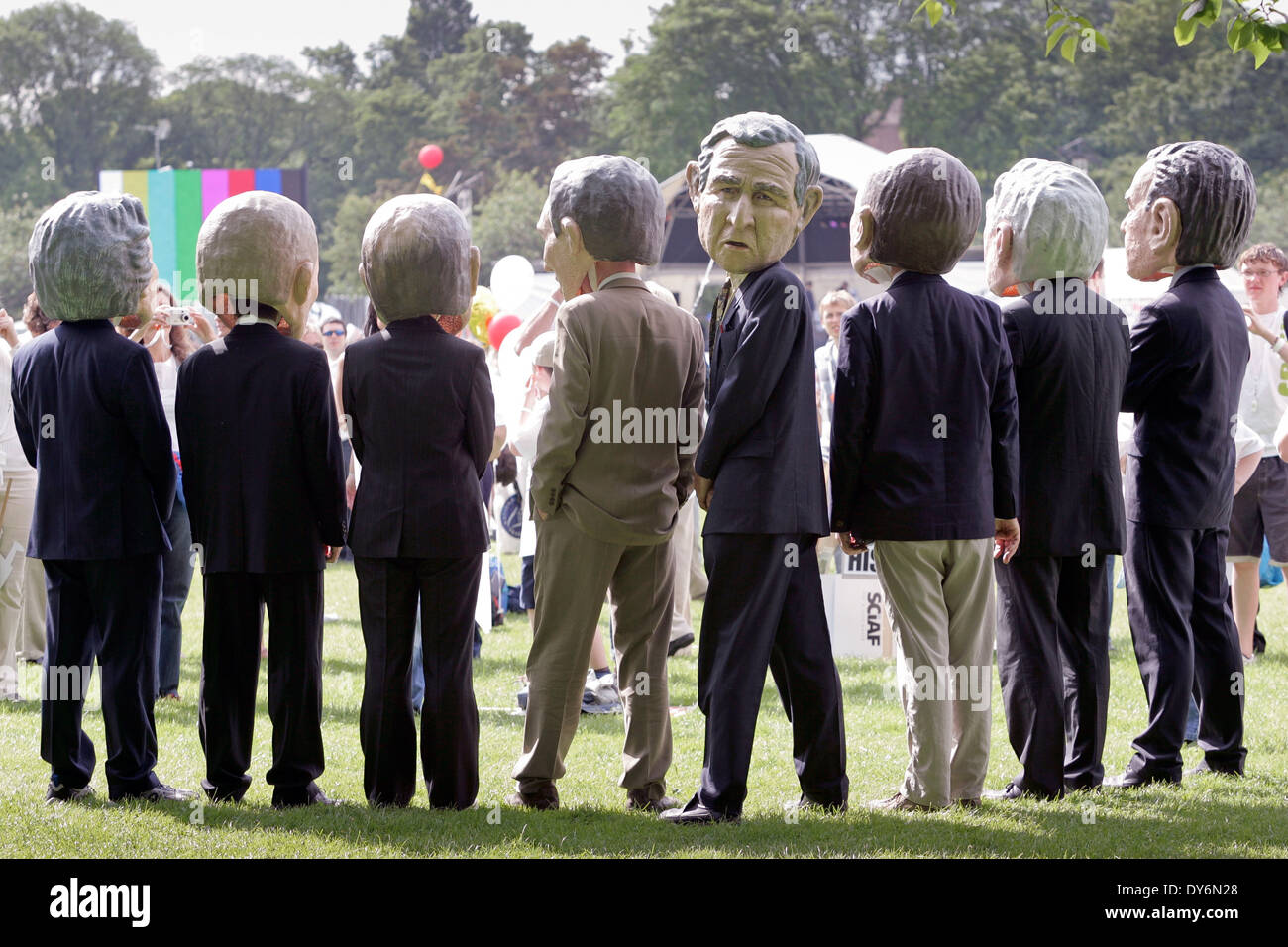 Make Poverty History protest against the G8 summit in Edinburgh Stock ...