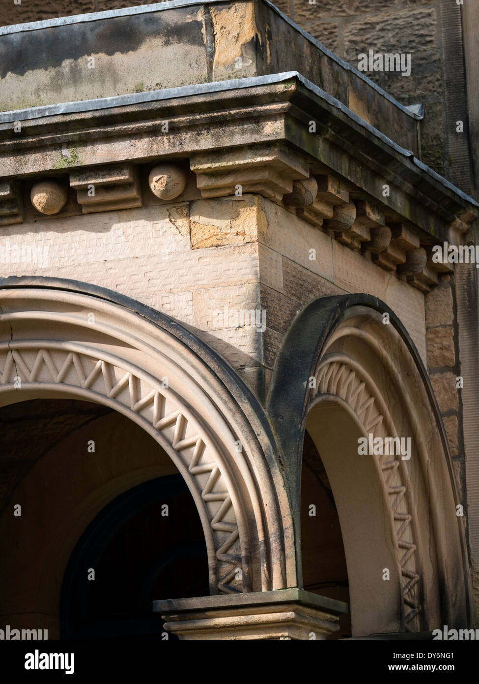 old cottage architectural detail, edensor village,derbyshire,UK Stock ...