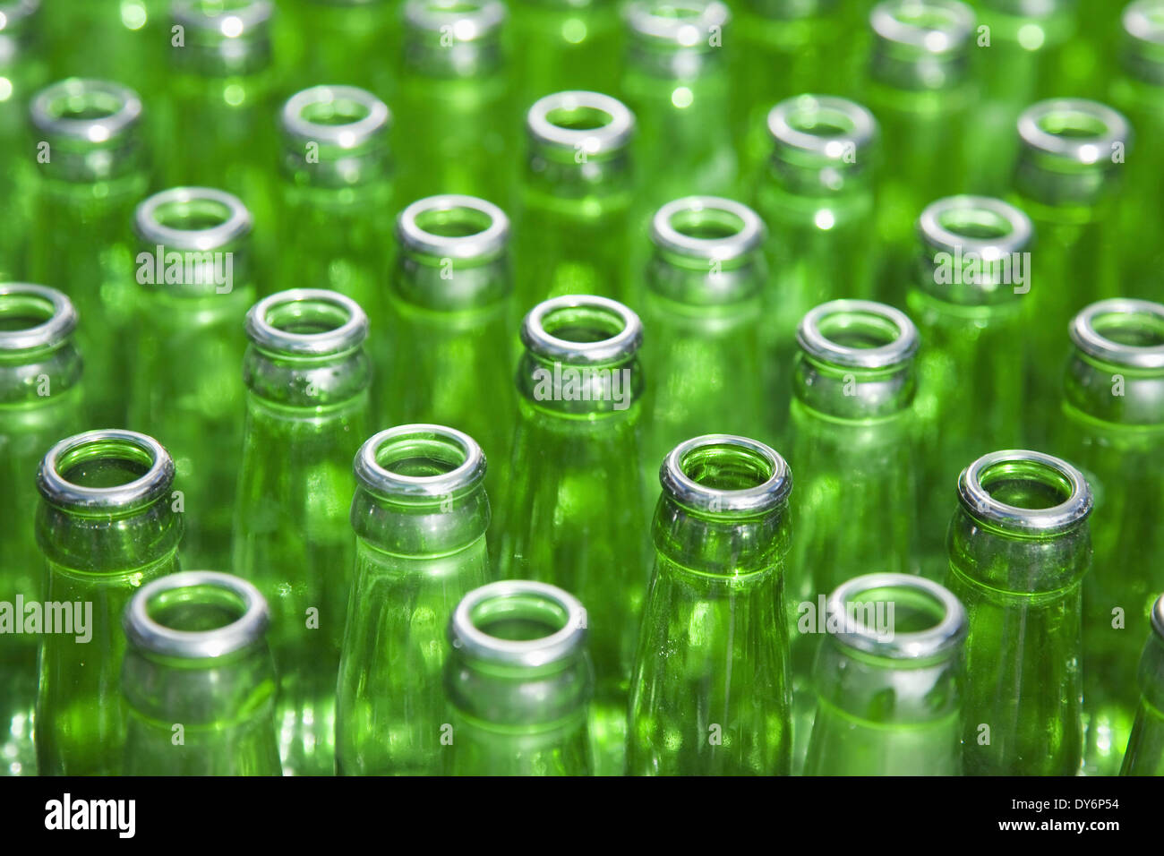 group of green glass bottles Stock Photo - Alamy
