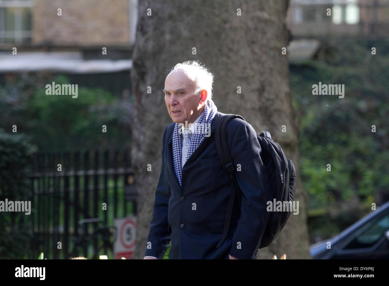 Business secretary vince cable arrives at downing street hi-res stock ...