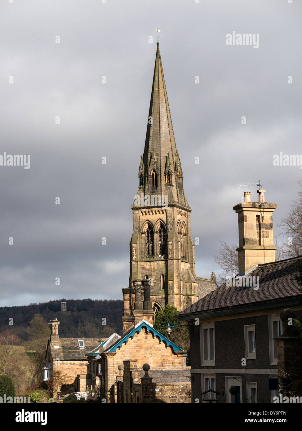 St peters church edensor derbyshire hi-res stock photography and images ...