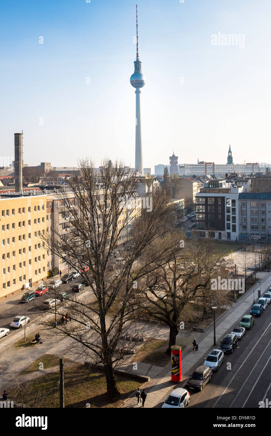 Schendel Park with television tower, Berlin, Germany Stock Photo - Alamy