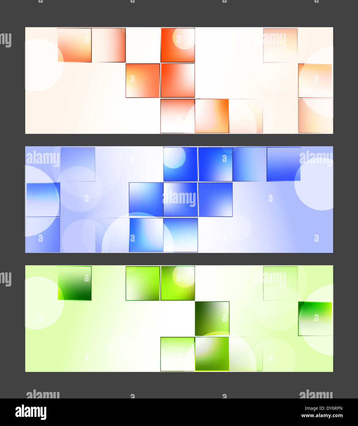 Set of banners with squares. Abstract illustration Stock Photo - Alamy