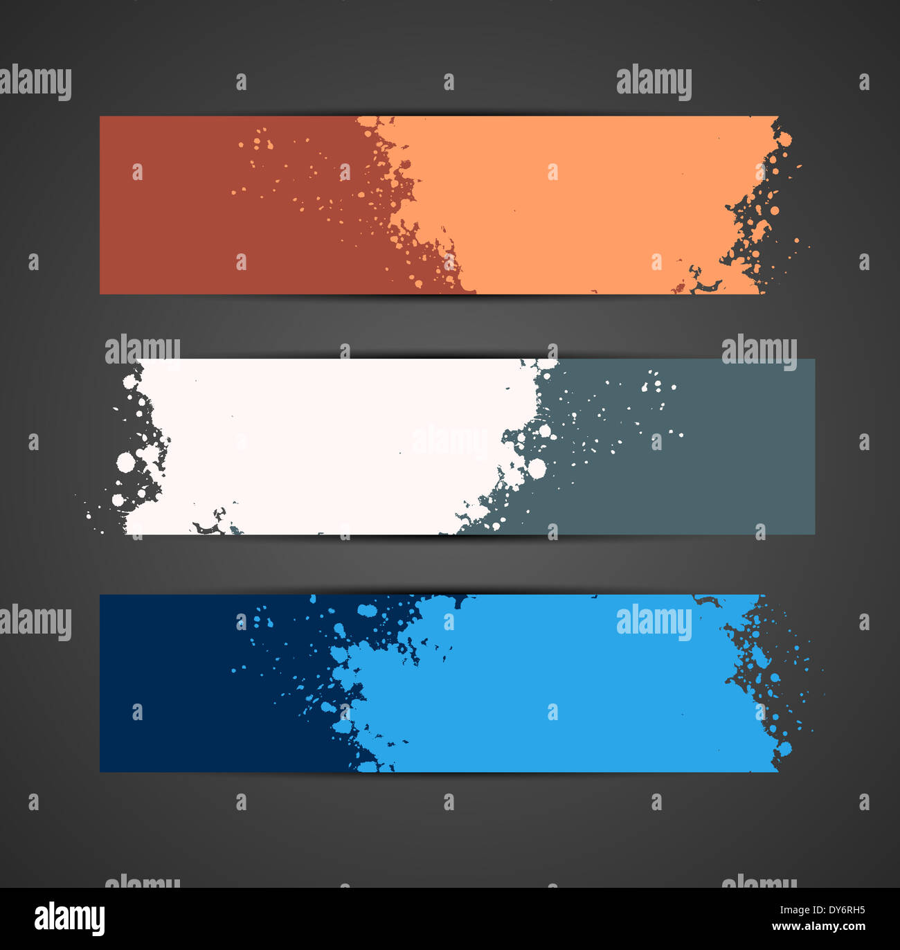 Set of grunge banners. Abstract colorful illustration Stock Photo - Alamy