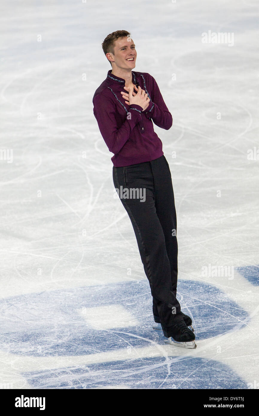 Jeremy Abbott (USA) competing in the Men's Short Program Figure Skating ...