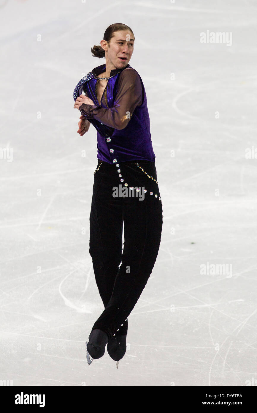 Jason Brown (USA) competing in the Men's Short Program Figure Skating ...