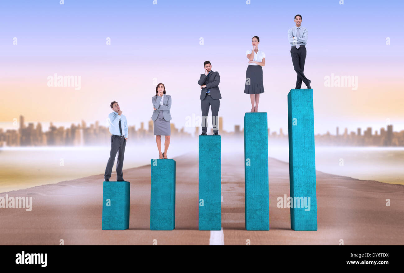 Composite image of business people standing Stock Photo - Alamy