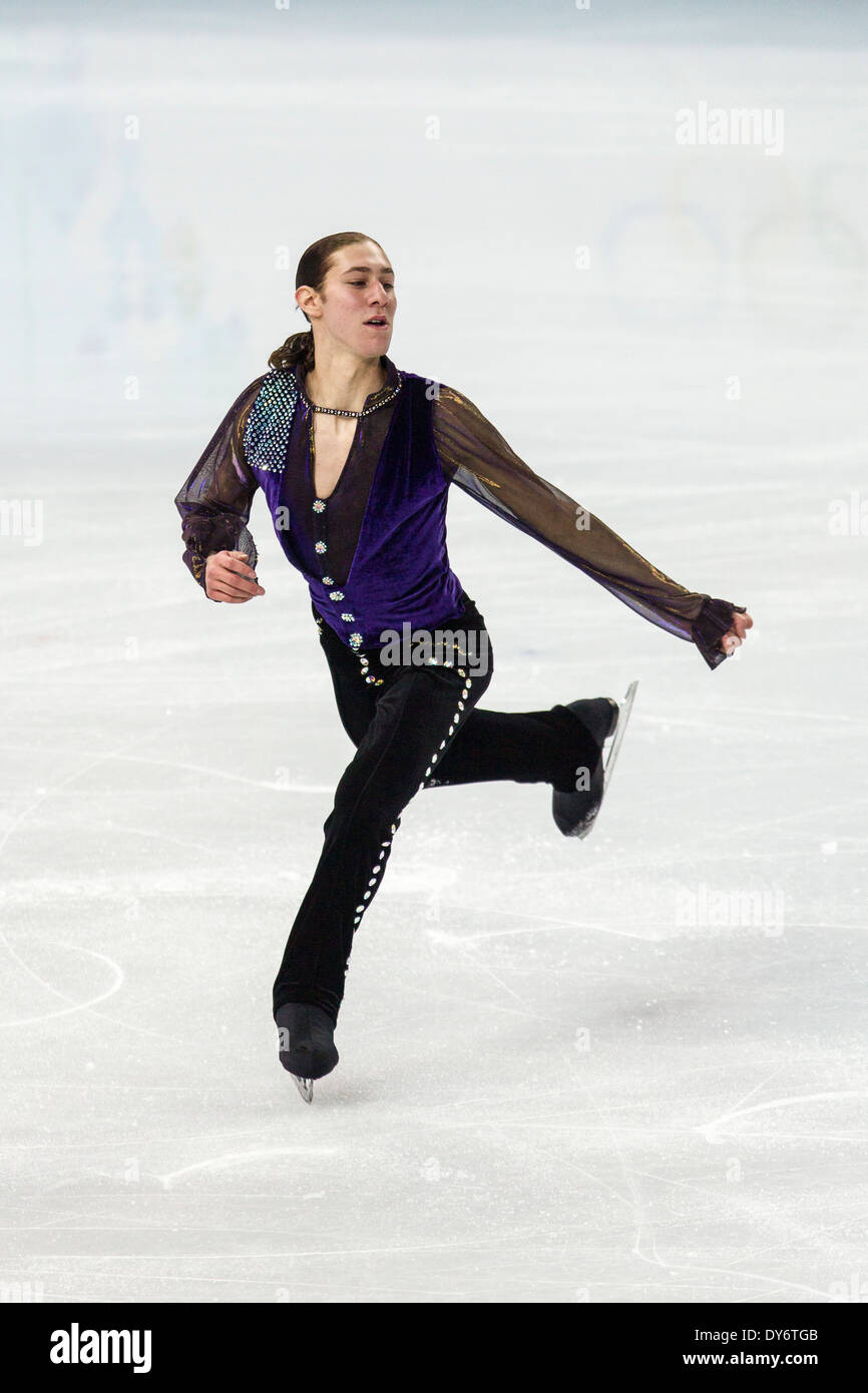Jason Brown (USA) competing in the Men's Short Program Figure Skating ...