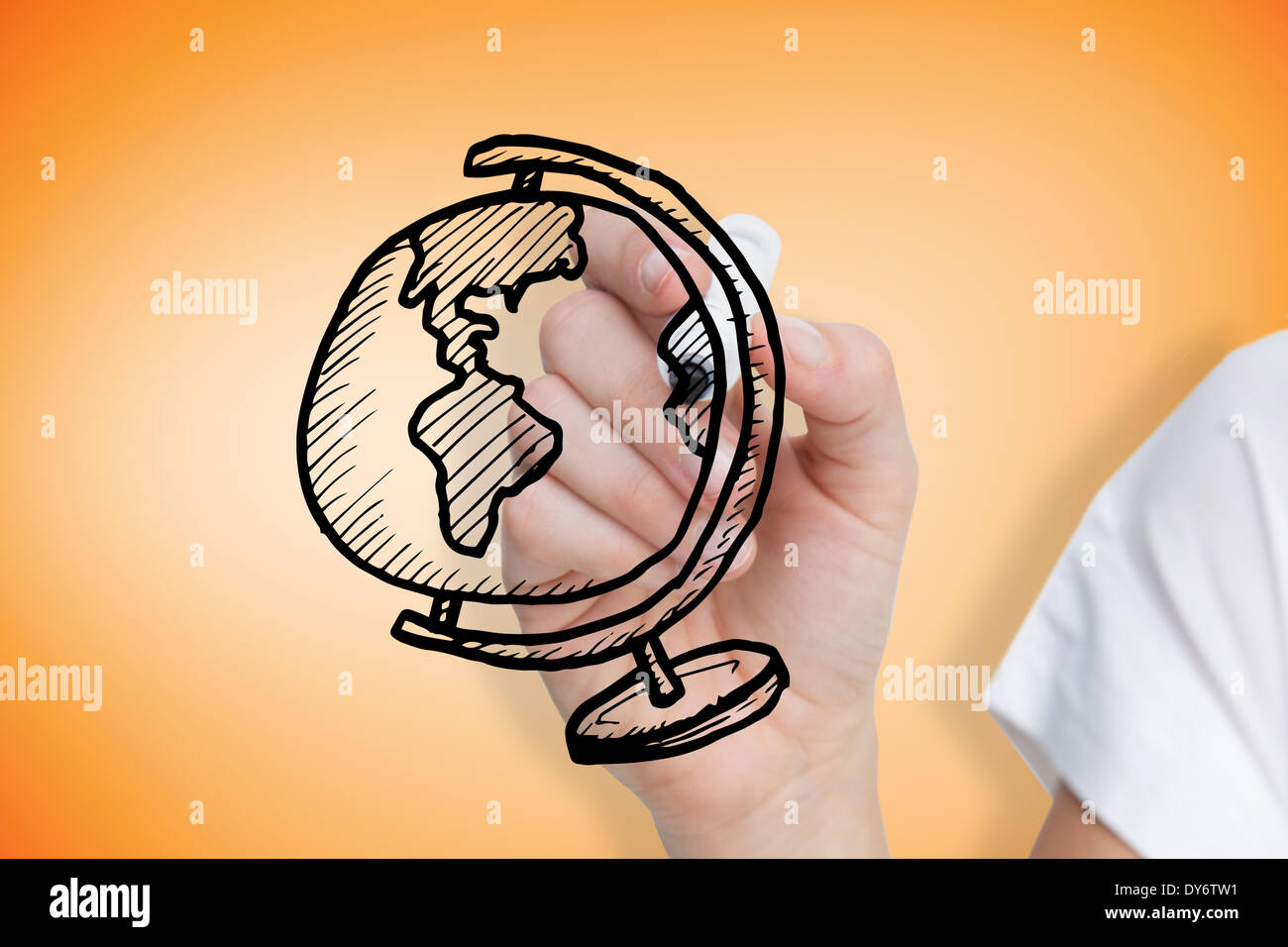 Globe Drawing High Resolution Stock Photography and Images - Alamy