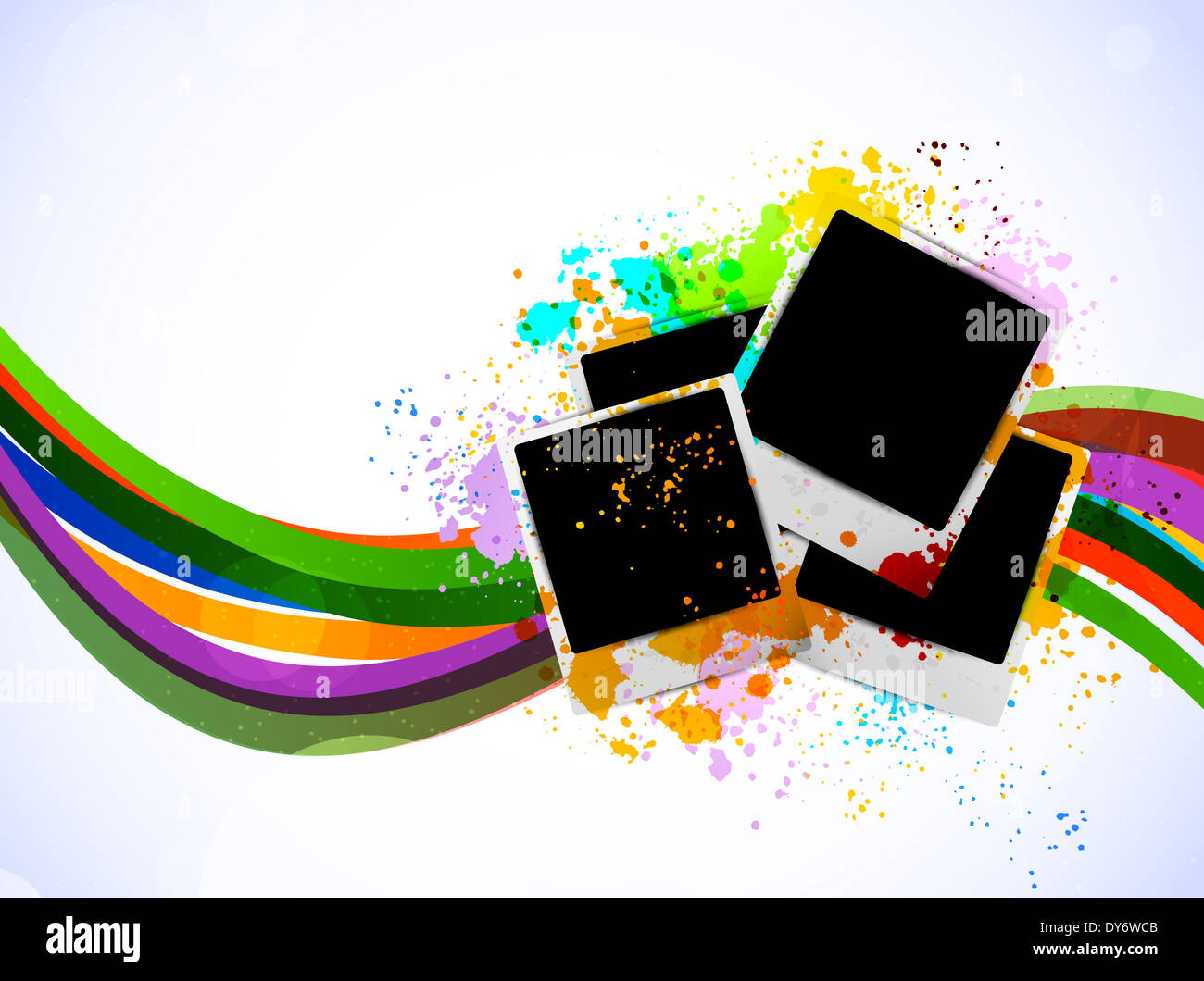 Bright background with photo frames. Abstract illustration Stock Photo ...