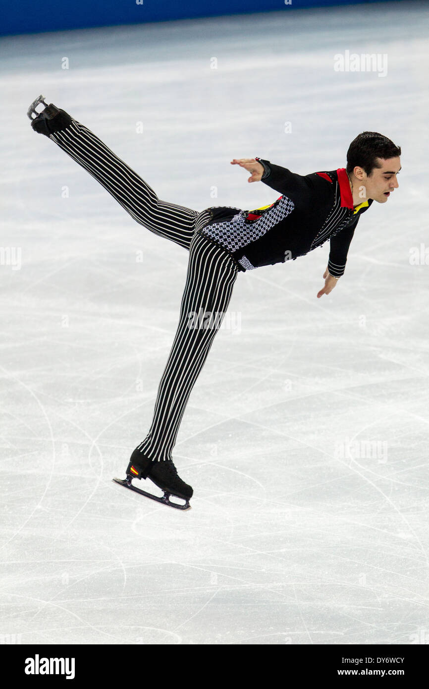 Javier Fernandez (ESP) competing in the Men's Short Program Figure ...