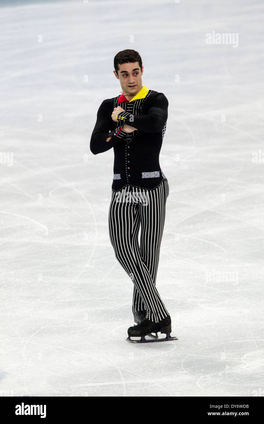 Javier Fernandez (ESP) competing in the Men's Short Program Figure ...