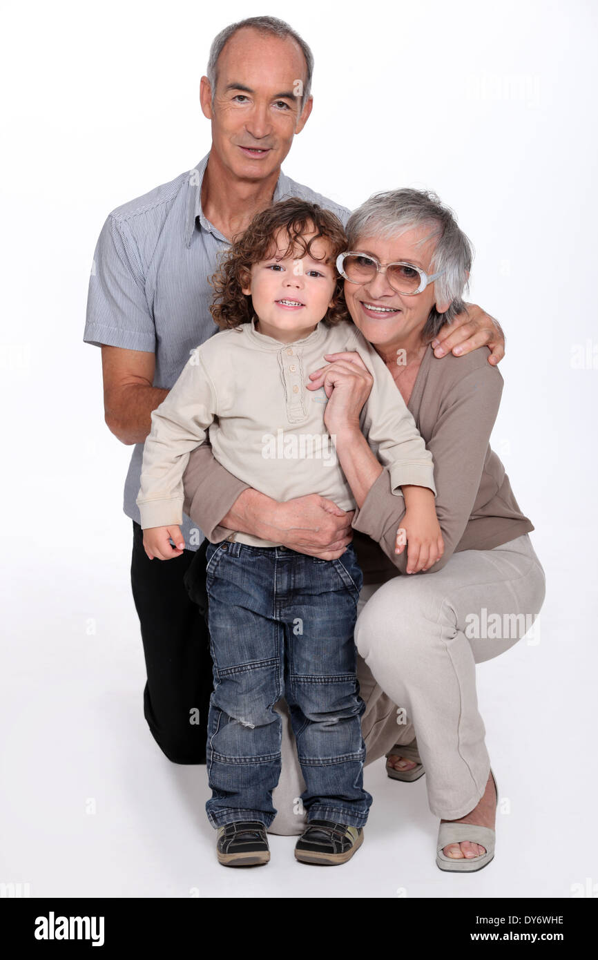 grandparents and their grandson Stock Photo - Alamy