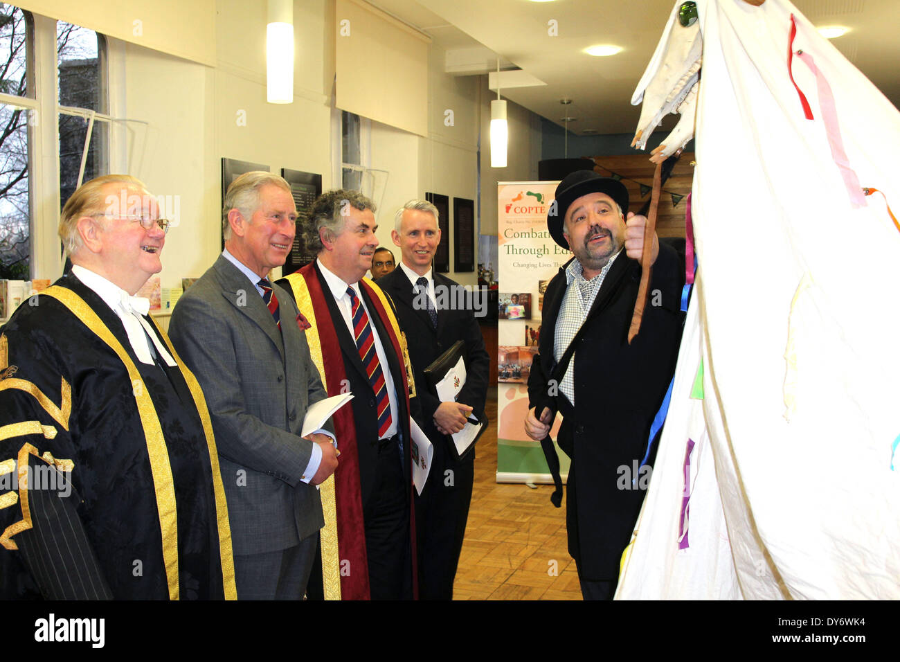 Prince Charles, Prince of Wales, visits the University of Wales ...