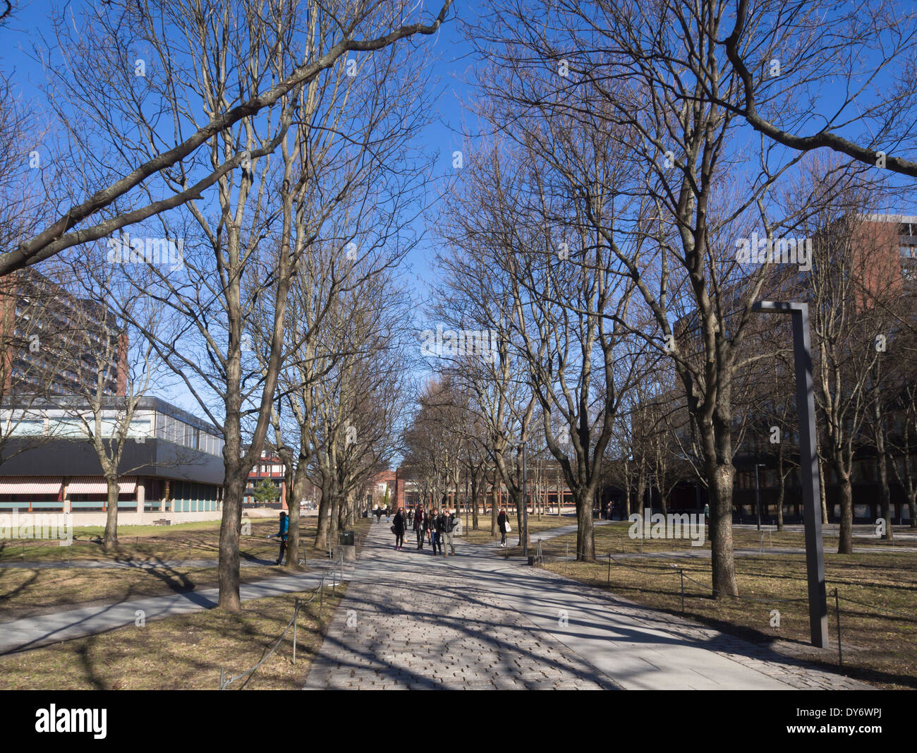 The University of Oslo Norway, main campus in Blindern with buildings ...