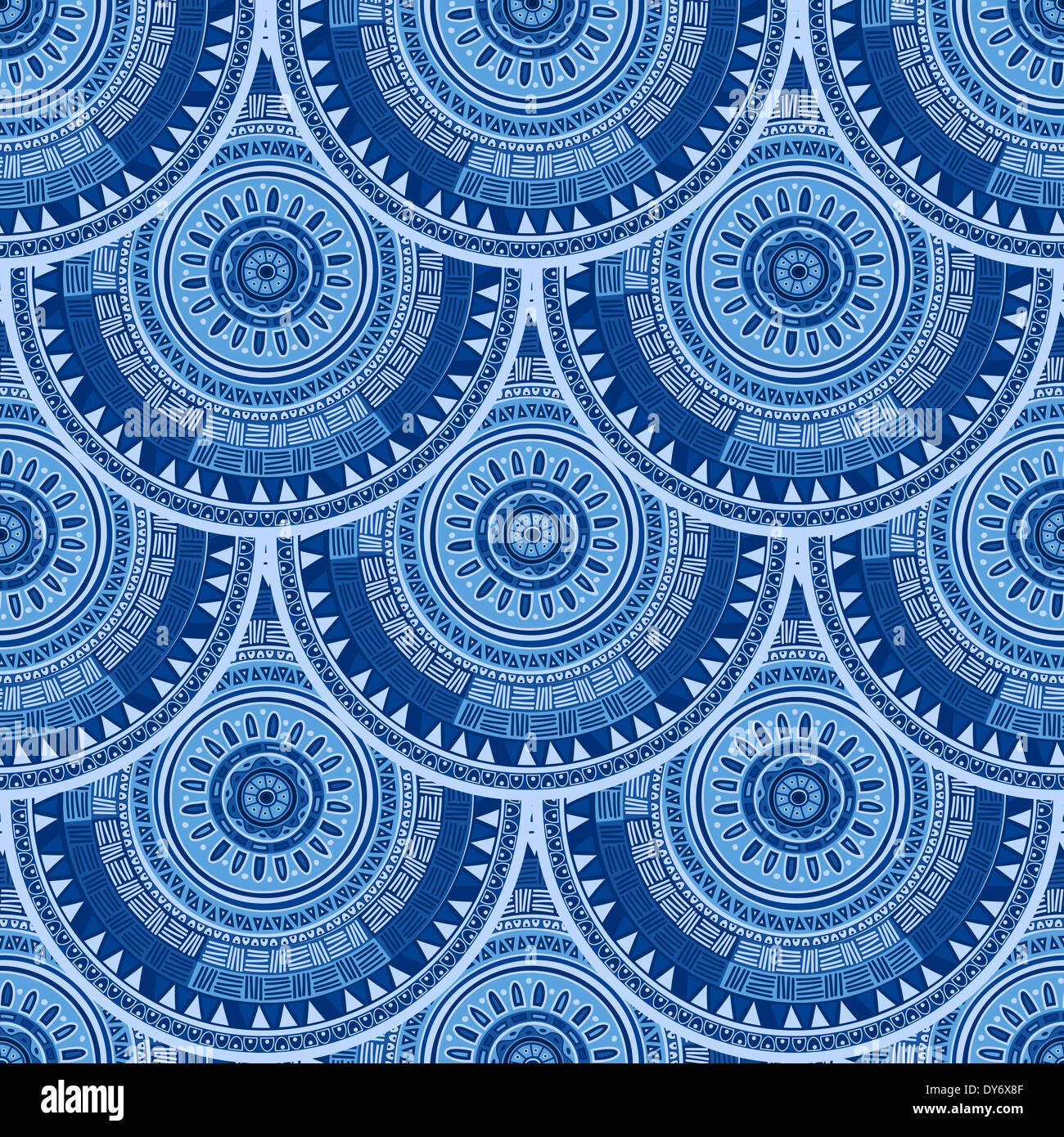 Fish scale design seamless pattern with ethnic motif Stock Photo - Alamy