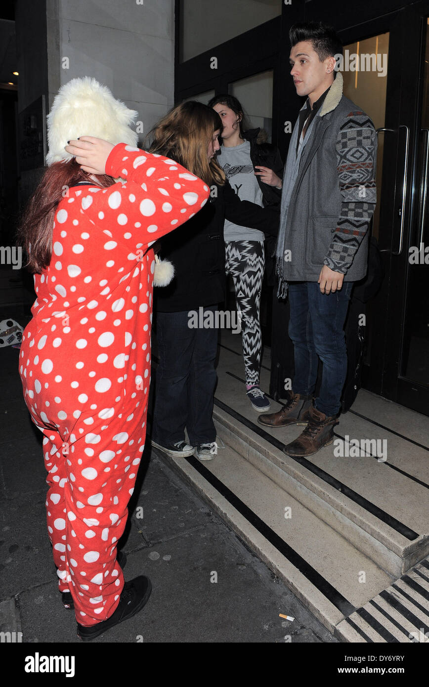 Union J leaving the Sony Music office's in London Featuring: Jamie ...