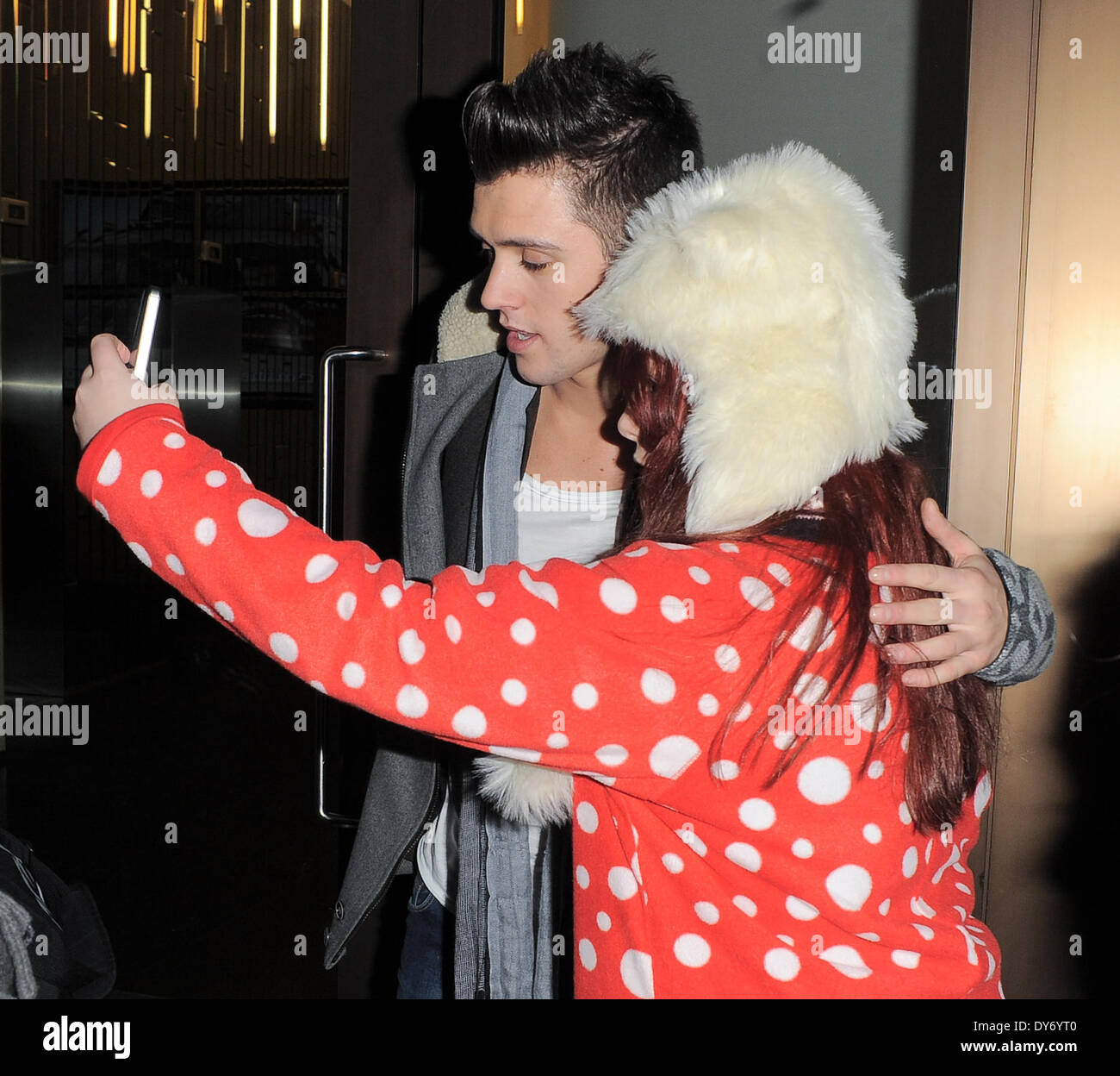 Union J leaving the Sony Music office's in London Featuring: Jamie ...