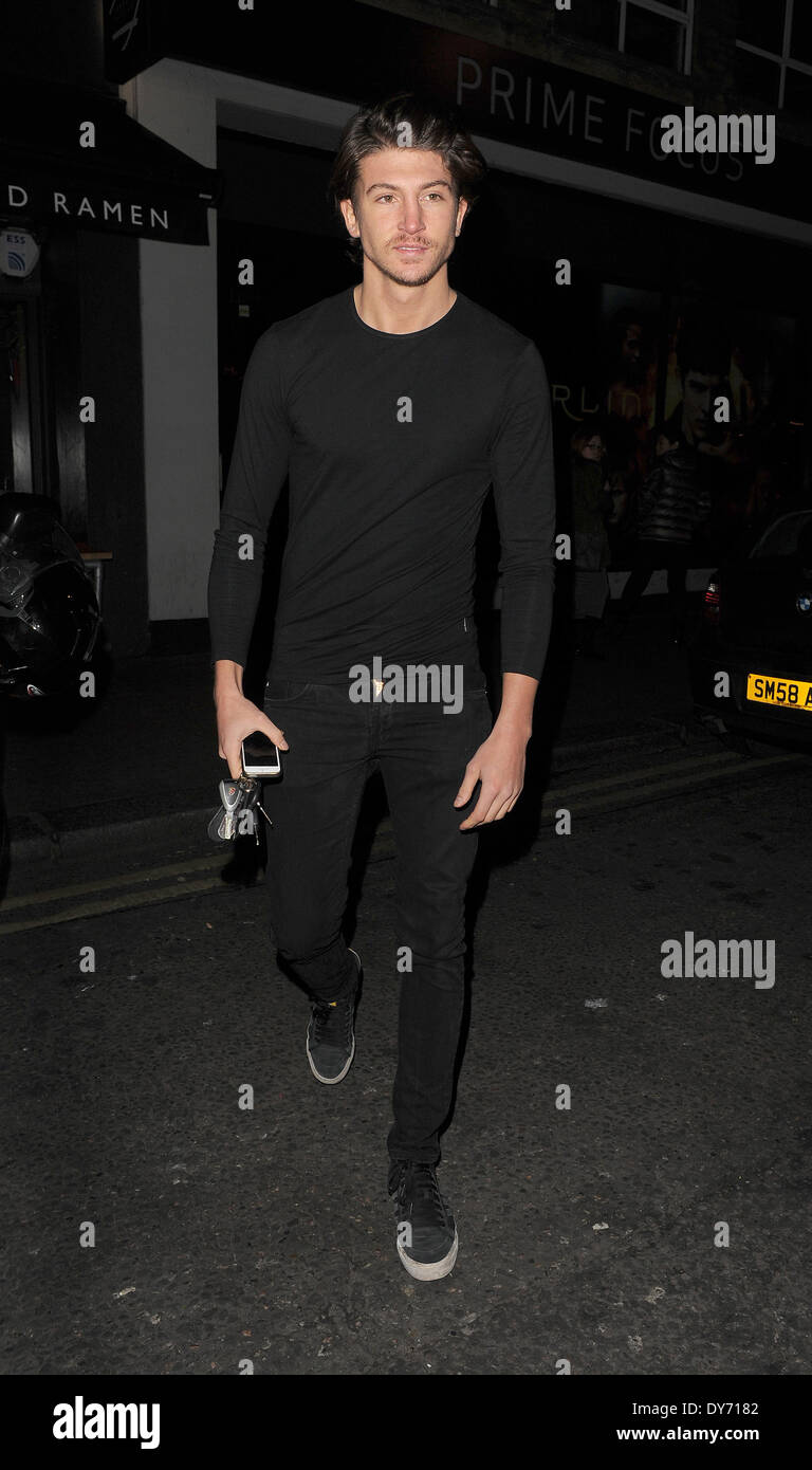 Tom Kilbey arriving at the TOWIE Christmas Party held at Groucho Club ...