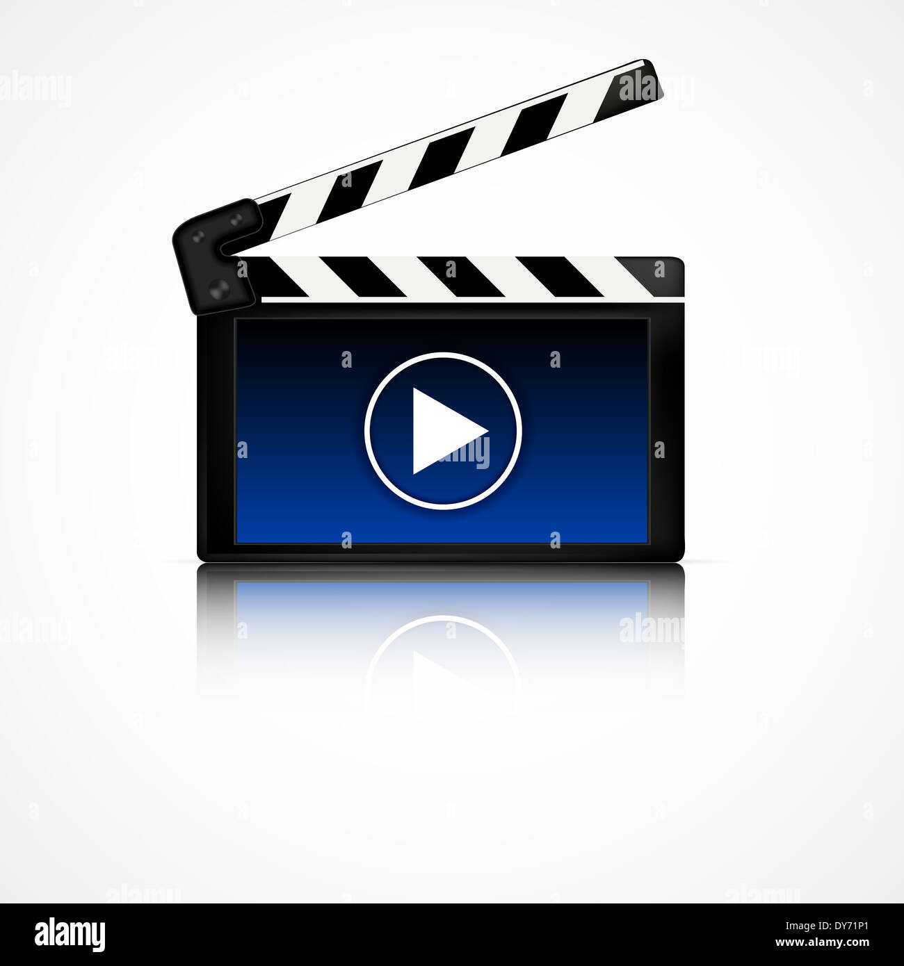 Clapboard icon blue screen hi-res stock photography and images - Alamy