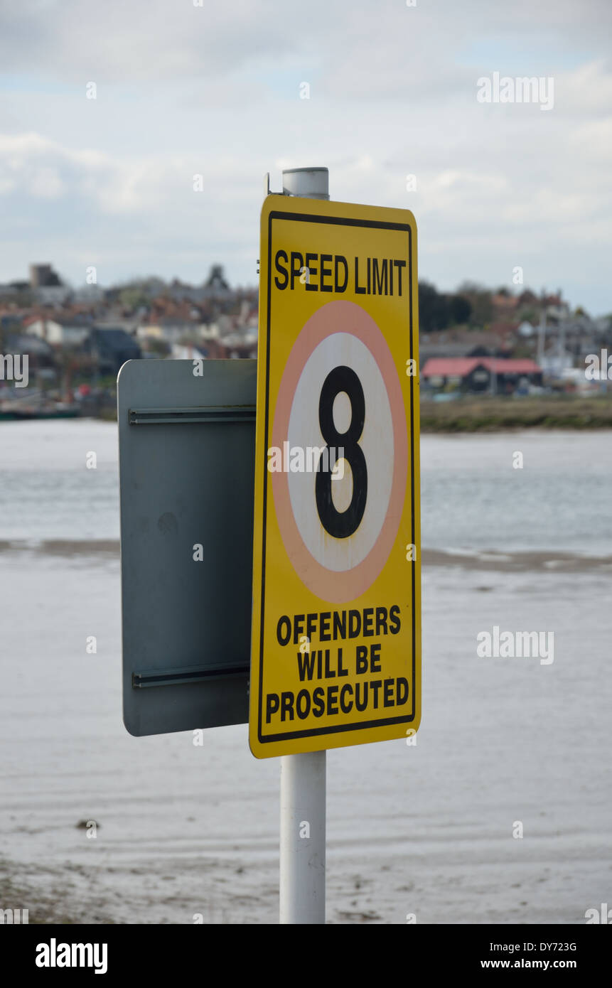 river speed limit sign Stock Photo - Alamy