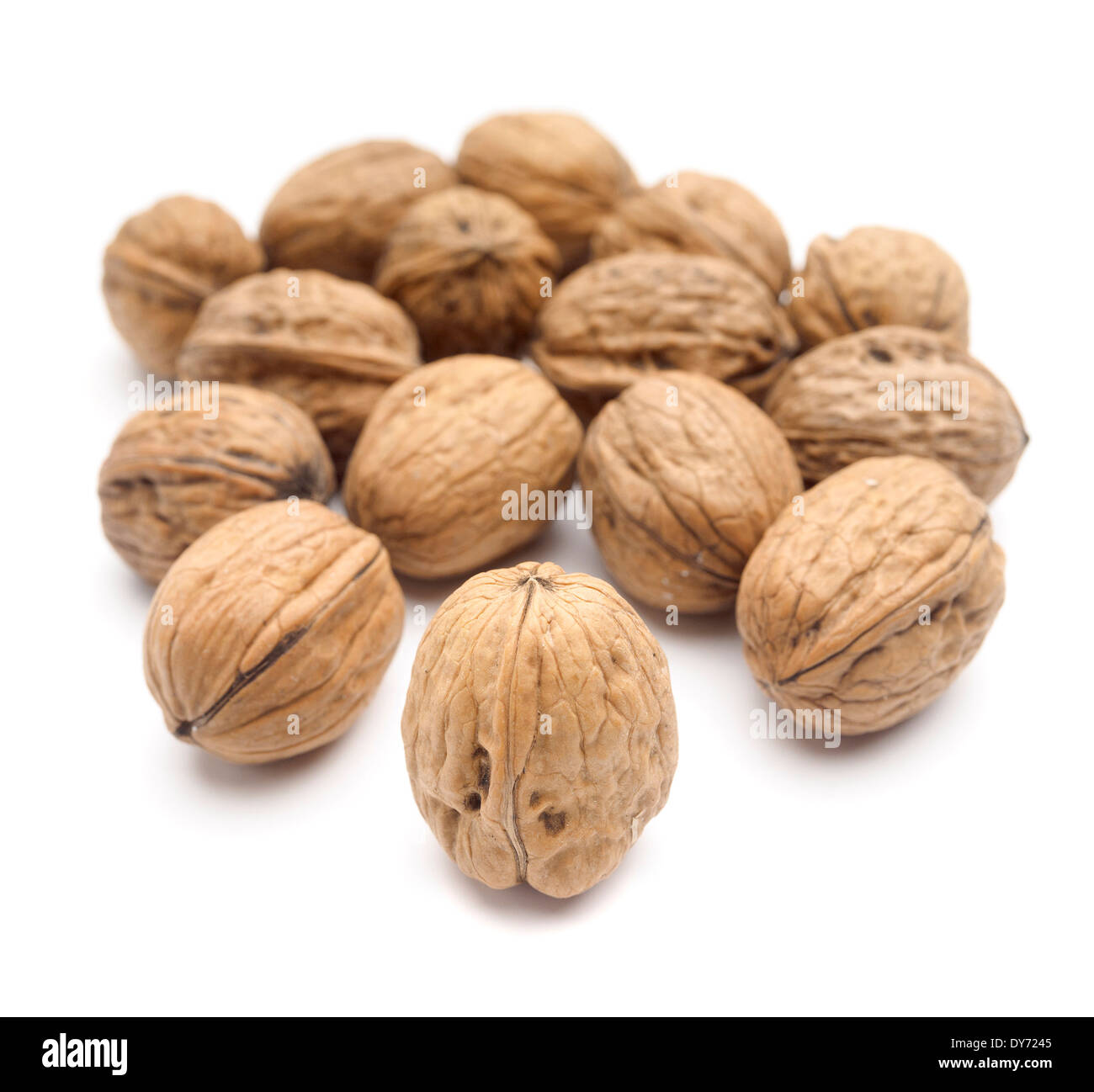 Walnuts cut out isolated on white background Stock Photo - Alamy