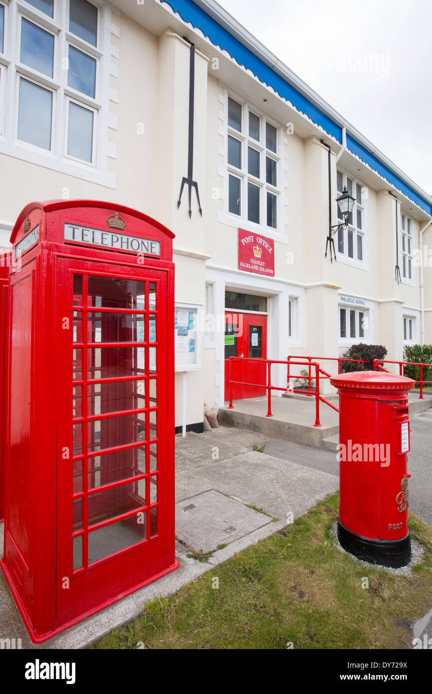The Post Office in Port Stanley, the capital of the Falkland Islands ...