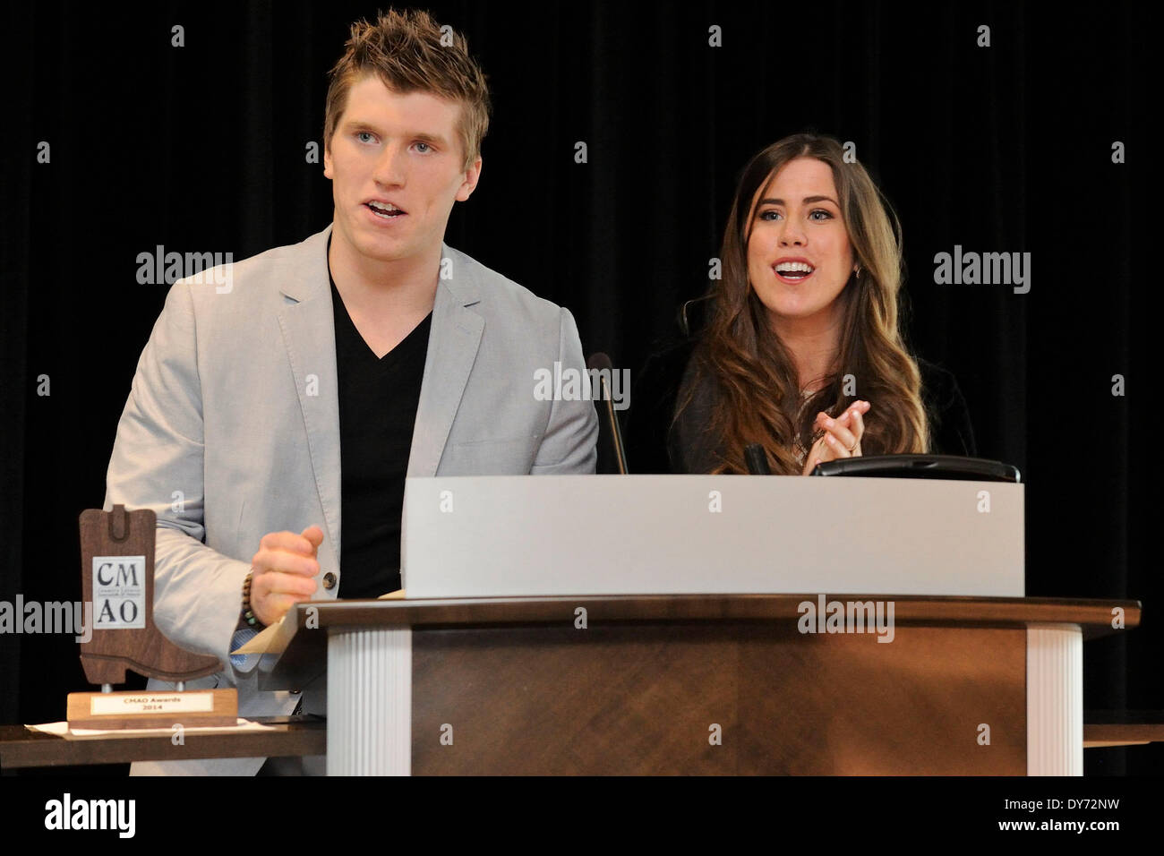 Toronto, Canada. 8th April 2014. Stuart Walker and Jenna Rae Walker ...