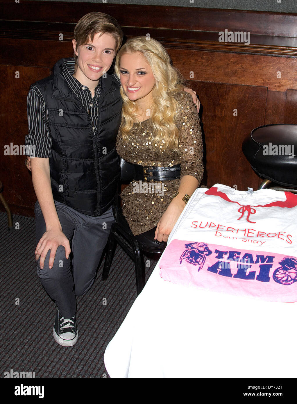 Dani Shay and Ali Stroker backstage before performing live in concert at Birdland Featuring ...
