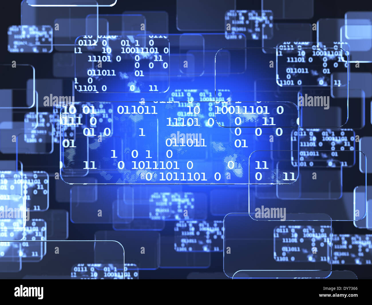 Future technology blue touchscreen interface. Glass screen concept ...