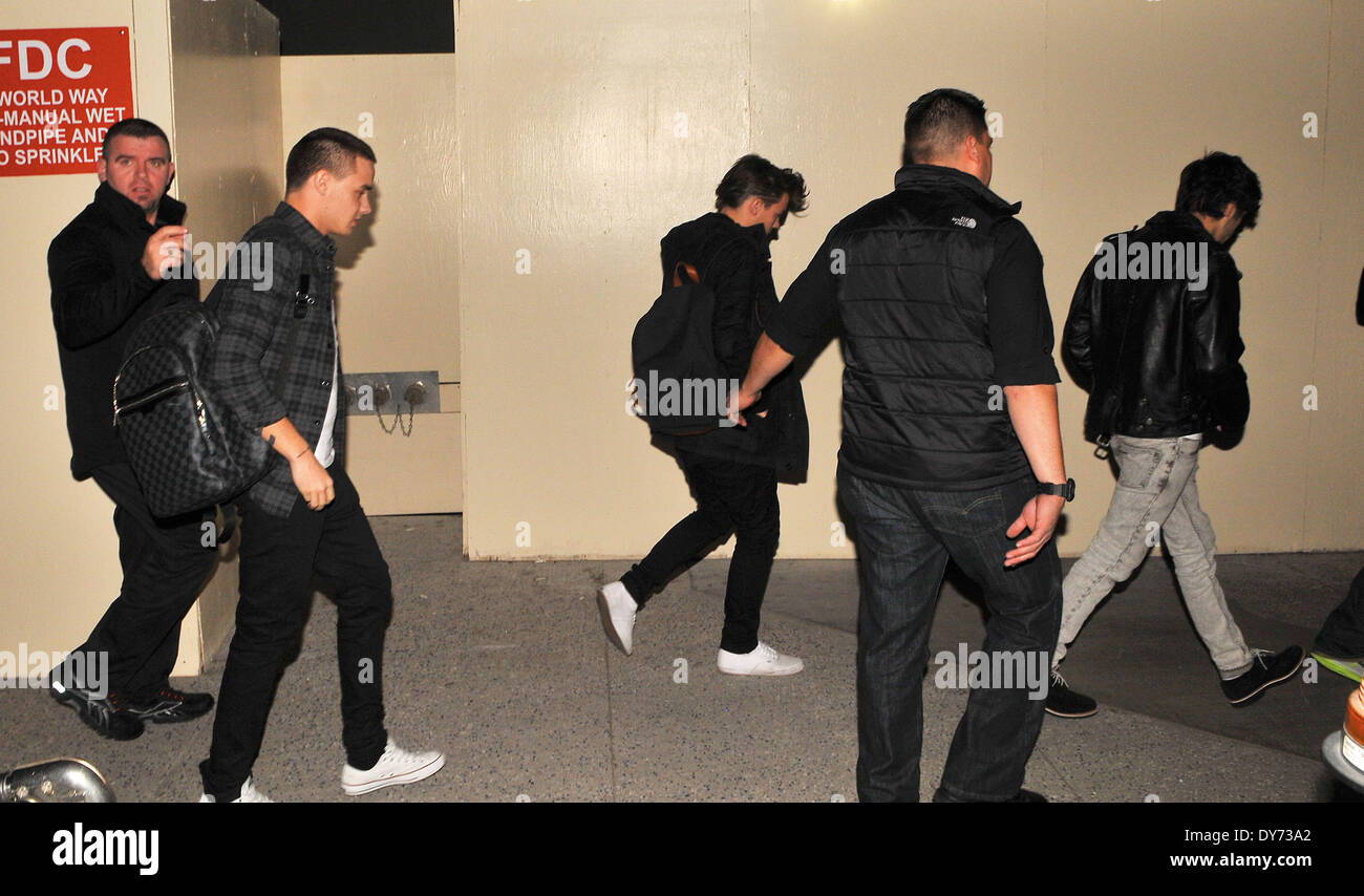 Members of One Direction arrive at Los Angeles International Airport ...