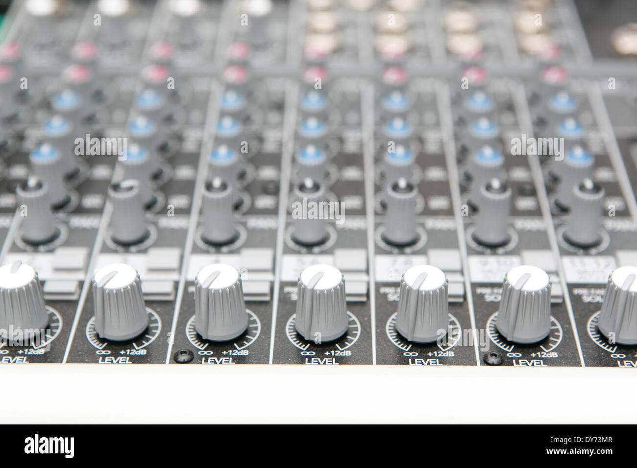 Part audio mixer panel in the studio Stock Photo - Alamy
