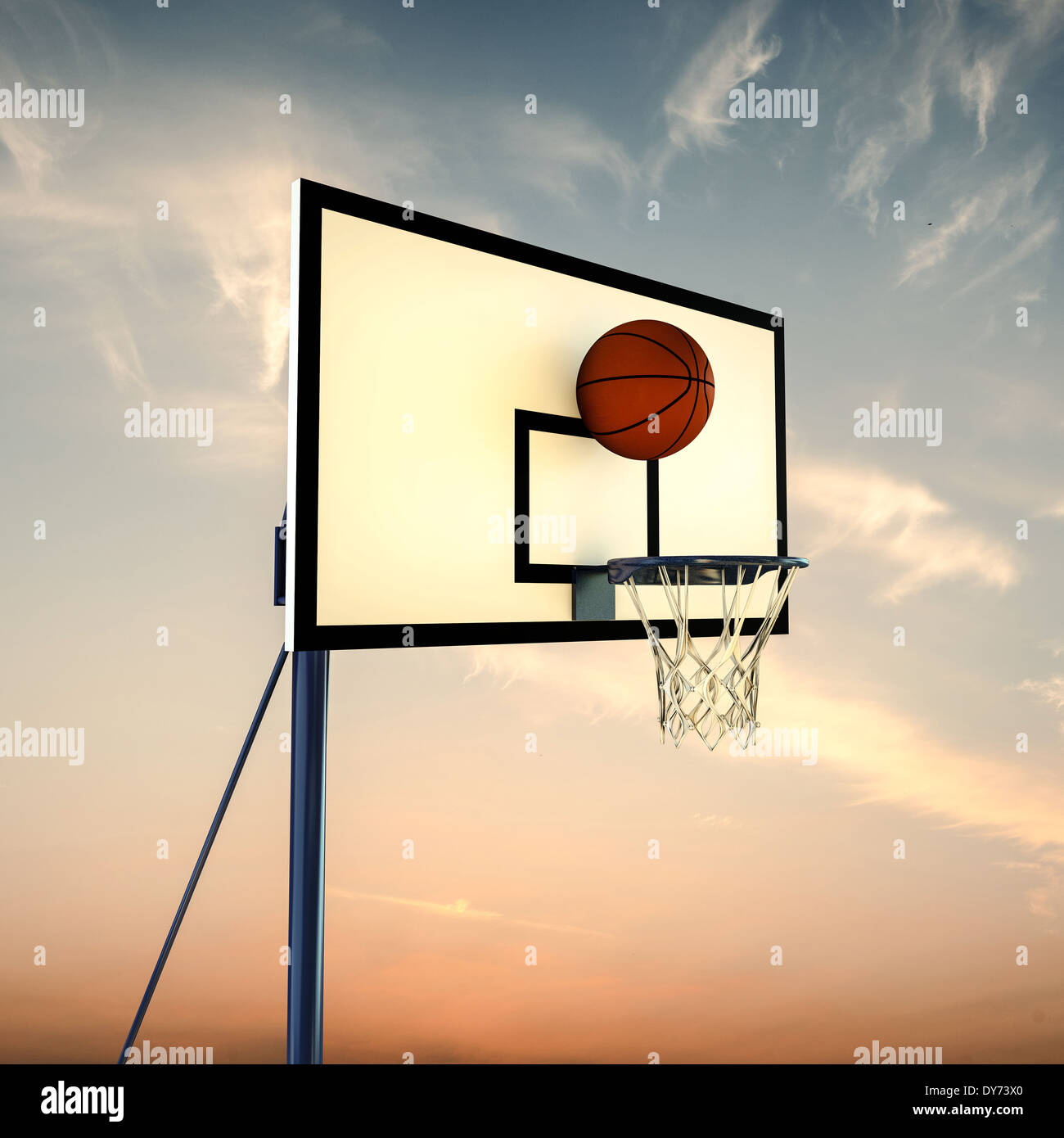 illustration of a ball that bouncing on a basketball backboard Stock ...