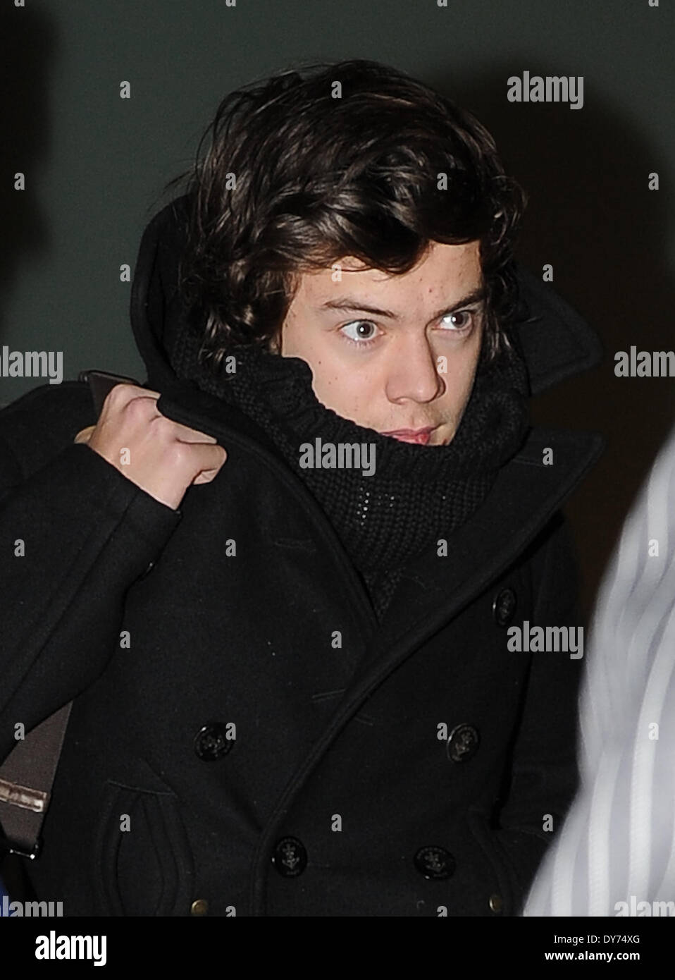 Harry Styles arriving at Heathrow Airport. The 'One Direction' member ...