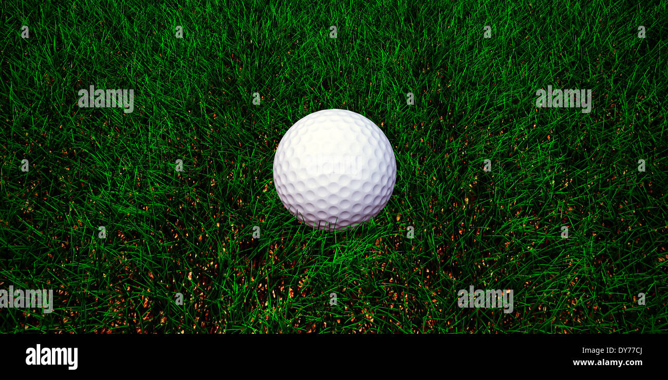 golf ball on green grass Stock Photo - Alamy