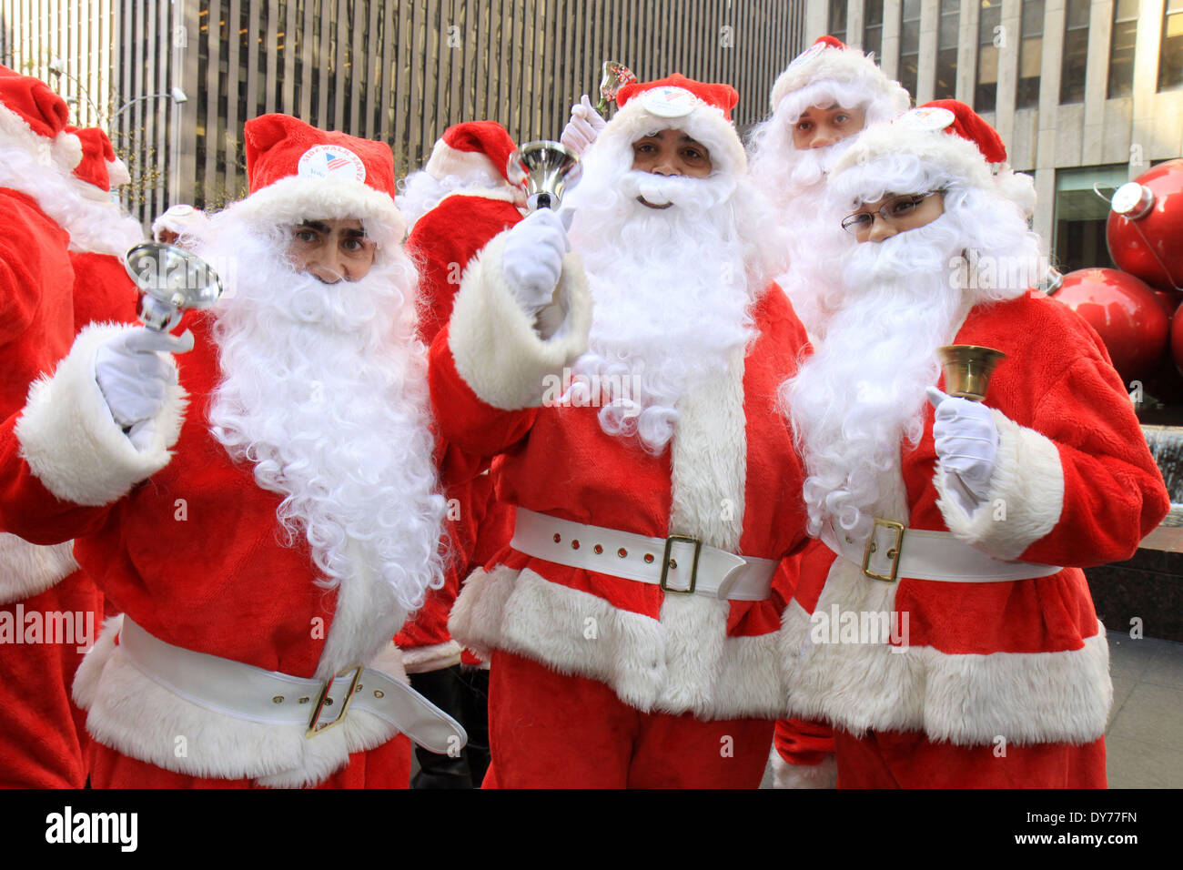The 110th Annual Sidewalk Santa campaign in Midtown Manhattan to remind ...