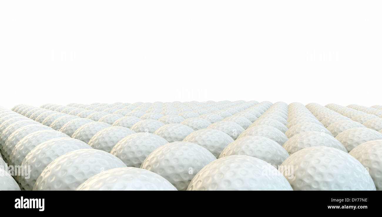 illustration of many golf balls isolated on white background Stock ...