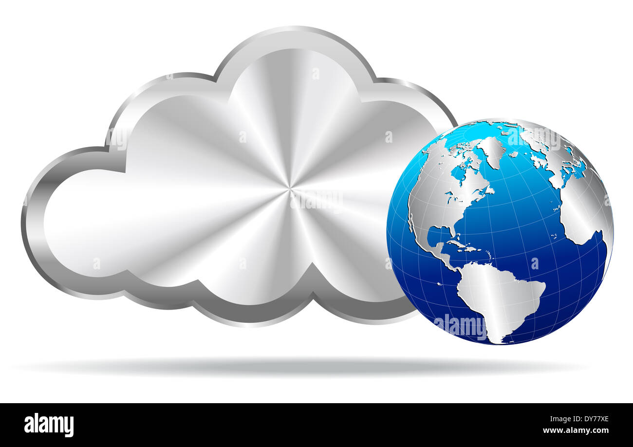 Cloud Computing - Virtual Cloud Icon Stock Photo - Alamy